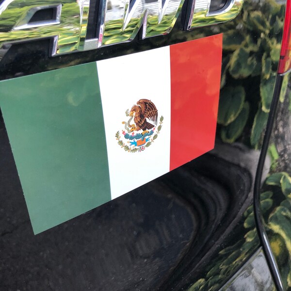 Mexico Flag Logo Sticker 3.25 X 5 Inches Bumper Car Decal #S23 - Etsy
