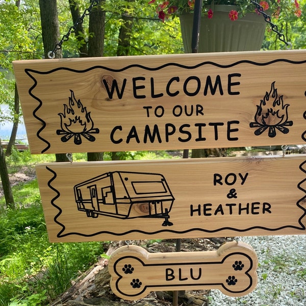 Personalized Camping Sign Fifth Wheel Decor Custom Camper Sign Wood ...