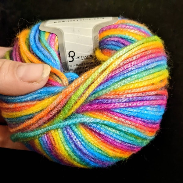 Picasso Rainbow Ice Yarns 64626 Blue Purple Green Yellow Orange Pink ...