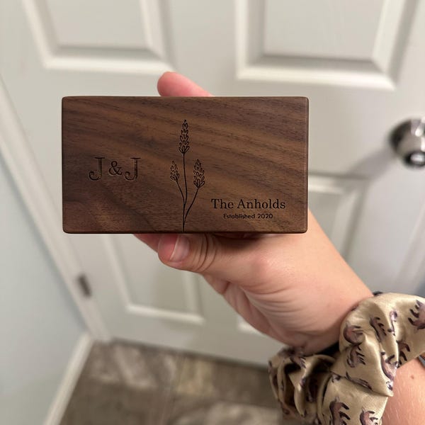 Wood Wine Box (design 1) - Congratulations - Walnut or Pine Wine ...