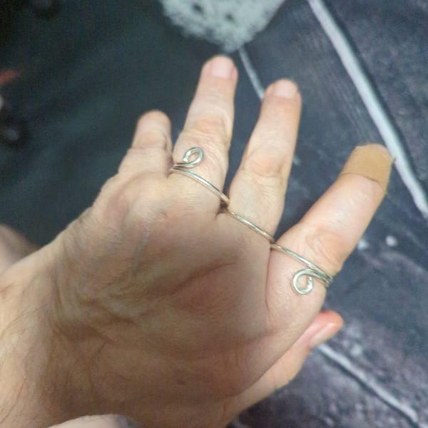 Sterling Silver Buddy Splint Ring: Rheumatoid Arthritis, EDS Support - Etsy