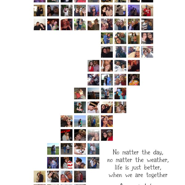 EDITABLE Custom 7 Year Anniversary Collage, 7th Anniversary Gift, Photo ...