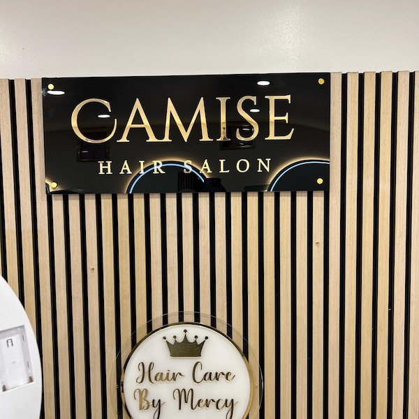 Large Entryway Sign for Wall , Custom Acrylic Lobby Sign , Double Sided ...