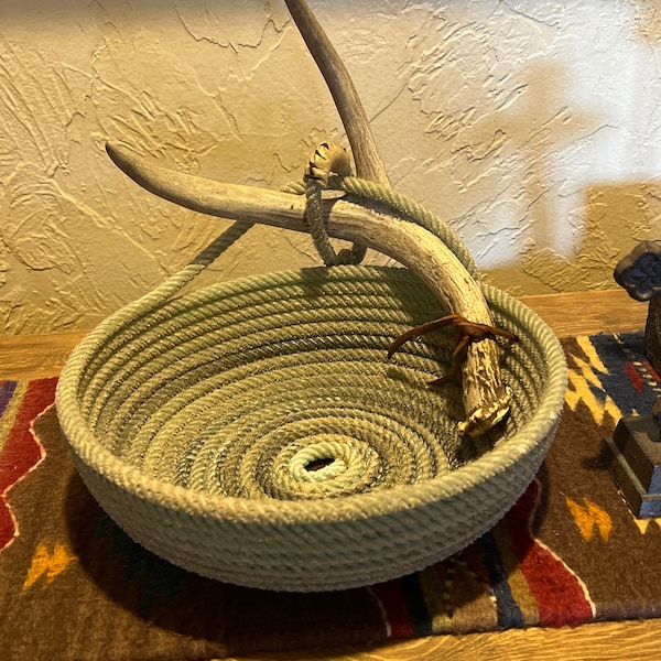 Ranch Rope Basket/bowl, 4 or 5 Ropes **custom Request** - Etsy
