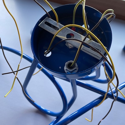 Five Head Semi Flush Fixture Blue Five Arms Ceiling Light Fixture 5 ...