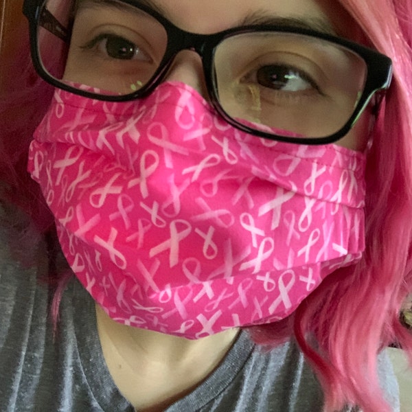 Breast Cancer Awareness Face Mask - Etsy