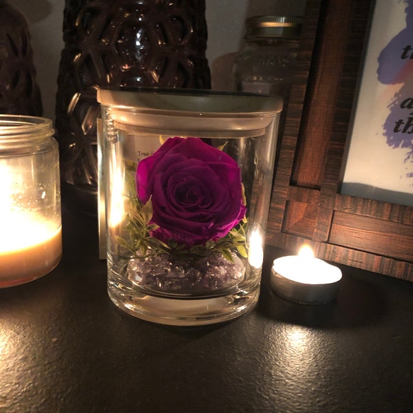 Preserved Purple Rose Gift Jar: Evermore Keepsake - Etsy