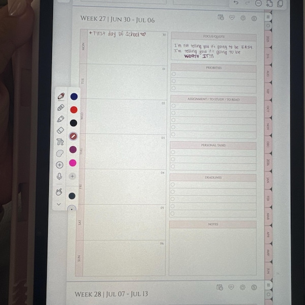 Digital Note Taking Goodnotes Notability Template College Student ...