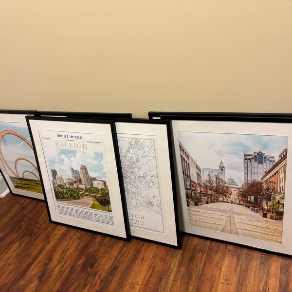 Tampa FL Prints Set of 6, Black and White Tampa Map Decor, Tampa ...