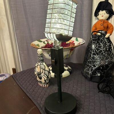 Illuminated Retro Microphone Lamp Metal Home Decor Vintage Microphone ...