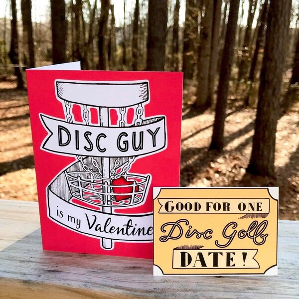 Disc Golf Valentine's Day Card With Coupon (blank Inside) | "disc Guy ...