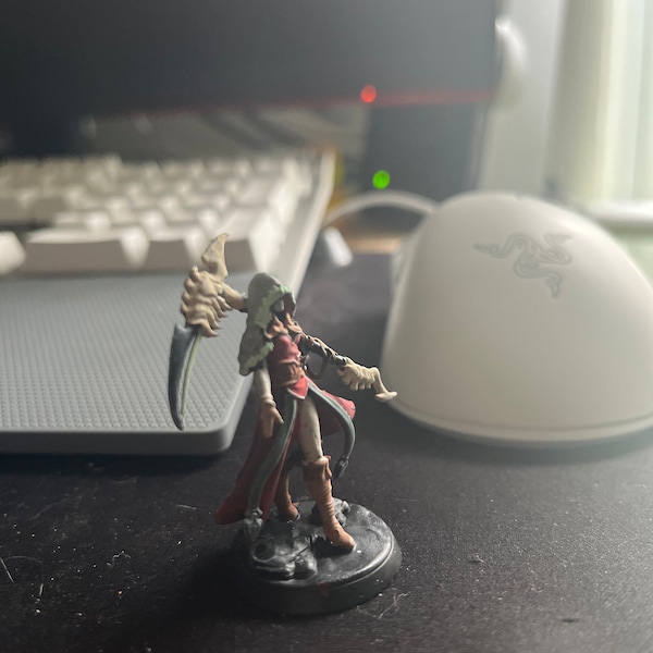 Female Necromancer Miniature Warrior With Scythe Mini Dnd Female Reaper ...