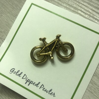 Gold Bicycle Lapel Pin CC428G Bicycle, Bike, Biking, Mountain Biking ...