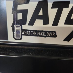 WTF, Over Black Vinyl Sticker, Funny Stickers, Sarcastic Stickers, Meme ...
