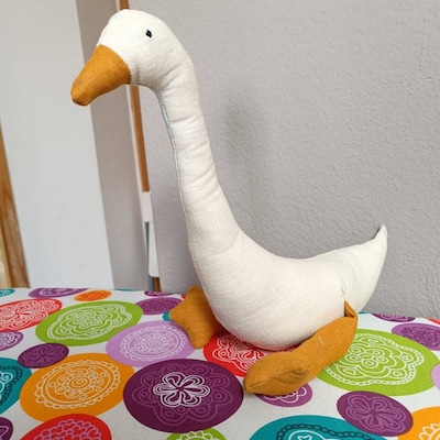 Linen Stuffed Soft Toy Goose PDF Sewing Pattern and Tutorial - Etsy