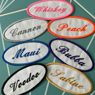 Name Patch Any Color of Name and Border Custom Made - Etsy
