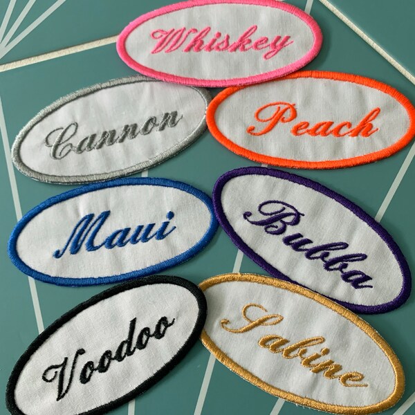 Name Patch! Any Color of Name and Border Custom Made! - Etsy