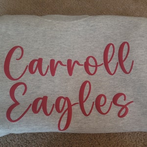 Puff Print Custom Team Name Sweatshirt, Scool Mascot Sweatshirt Shirt ...