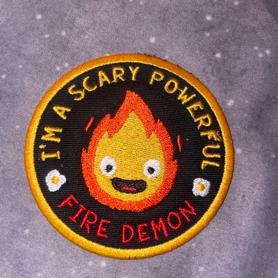 Calcifer Embroidered Patch Howl's Moving Castle Patch I'm a Scary ...