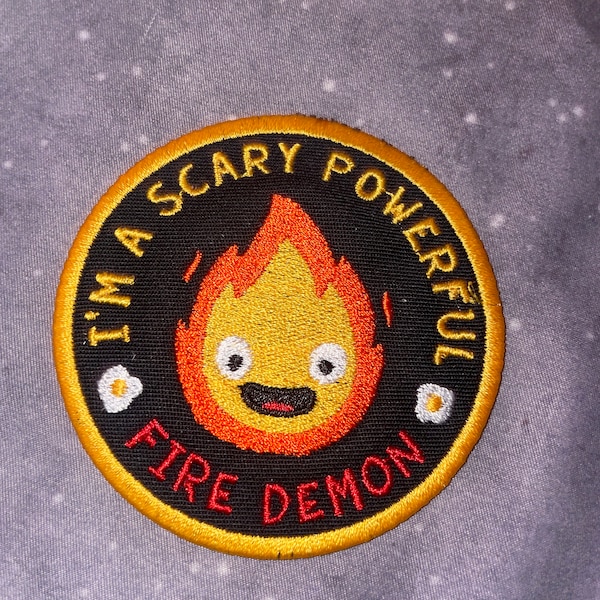 Calcifer Embroidered Patch - Howl's Moving Castle Patch - I'm a Scary ...