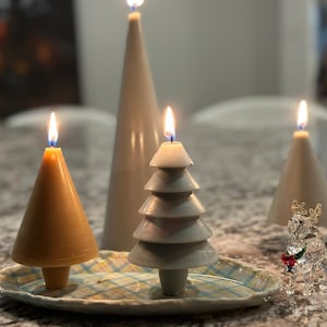 Ribbed Triangle Taper Candle Mold for Making Striped Column - Etsy