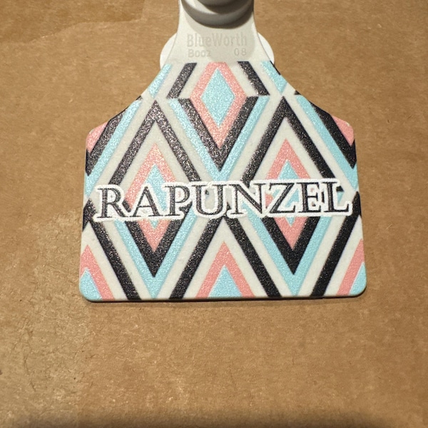 Custom Cow Ear Tag Personalized Cattle South Western Ranch Gift Name ...