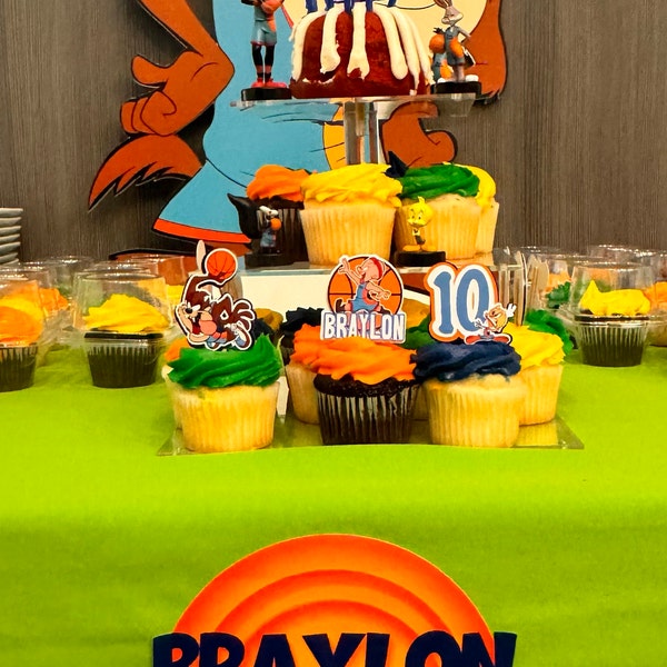 Space Jam Cupcake Toppers | Space Jam 2 Cupcake Toppers | Personalized ...
