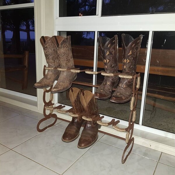 Boot Rack - Boot Storage - Horseshoe Boot Rack - Boot Organizer ...