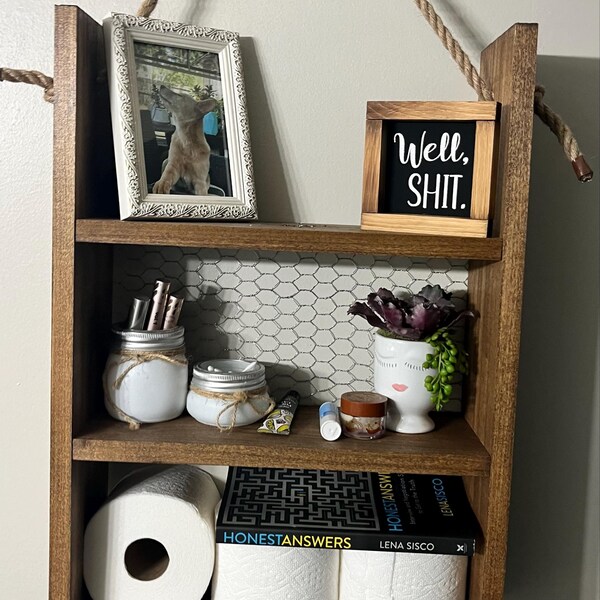 Well Shit Wood Sign Funny Farmhouse Fall Home Decor Bathroom - Etsy