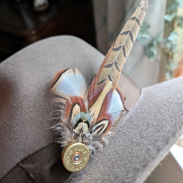 Large Pheasant Feather Hat Pin Country Wear - Etsy