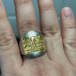 Vatican Ring Catholic Signet Ring Christianity Crossed Keys - Etsy