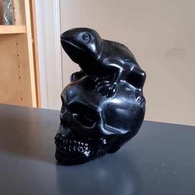 Lovely Obsidian Dog Carvinghealing Crystal Carvingstone Carvingcrystal ...