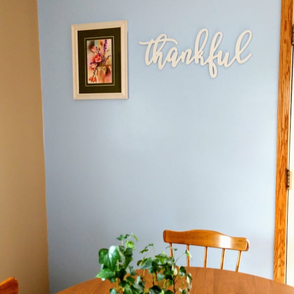 Thankful Sign, Thankful Wood Sign, Thankful Wall Decor, Thanksgiving ...