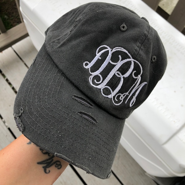 Monogrammed Hat, Personalized Hat, Ladies Monogram Hat, Monogrammed Cap ...