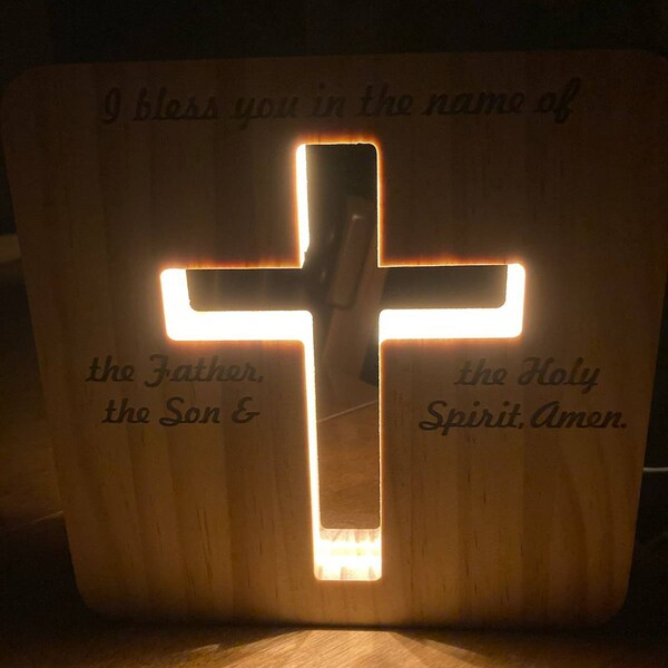 Prayer Angel Night Light, Baby Nursery Shelf Decor, Baptism or ...