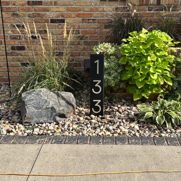 Metal House Numbers / Metal Address Numbers / Modern House Numbers ...