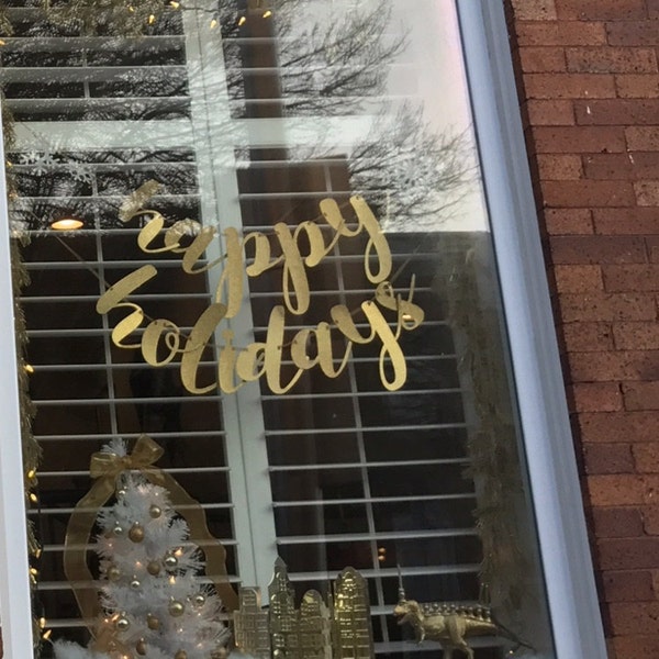 Happy Holidays Banner, With Snowflakes, Christmas Banner, Glitter Party ...