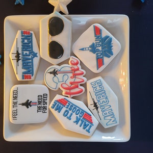 Top Gun Themed Birthday Cookies - Dozen - Etsy