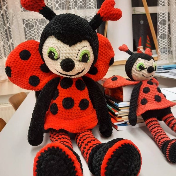 Crochet Pattern Doll Ladybug. Tutorial Ladybug in English in PDF ...