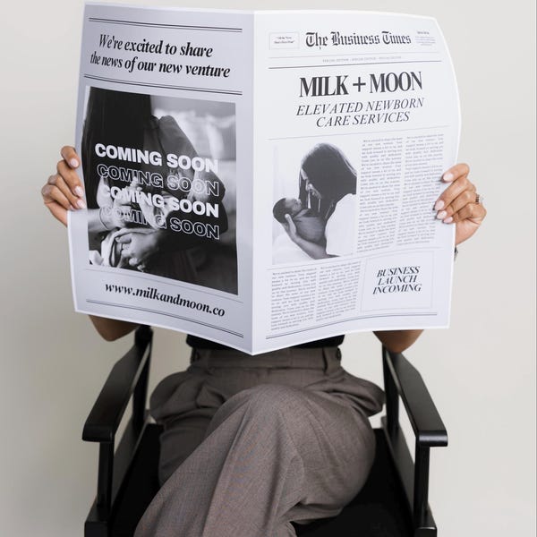 Canva Business Newspaper Template, Editable Large Newspaper ...