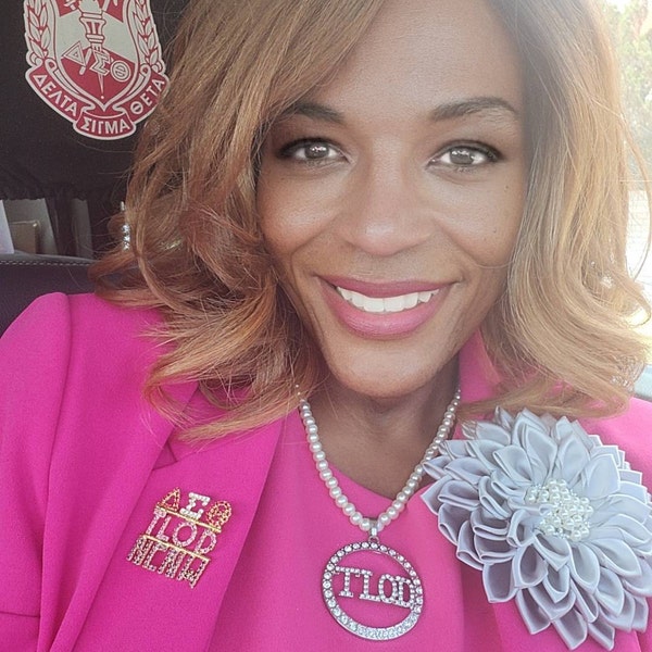 Purple Violet DST Inspired Purple Flower Brooch Vivica Flower Corsage ...