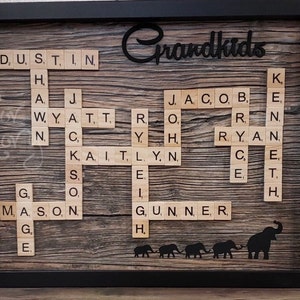 Scrabble Tile Family Shadowbox Frames Scrabble Family Frame - Etsy Canada