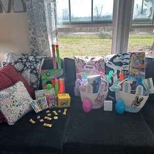 Personalized Bunny Easter Basket Tag Custom Easter Place Card Name ...