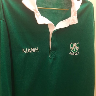 Ireland Clover Embroidery Retro Rugby Shirt Babies to 13 Years Newborn ...