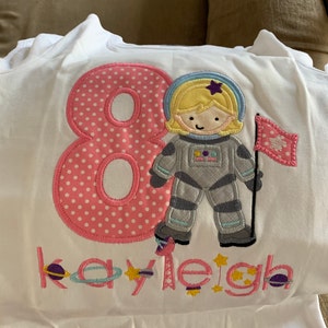 Girl Astronaut Shirt, Astronaut Birthday, Girl Space Birthday ...