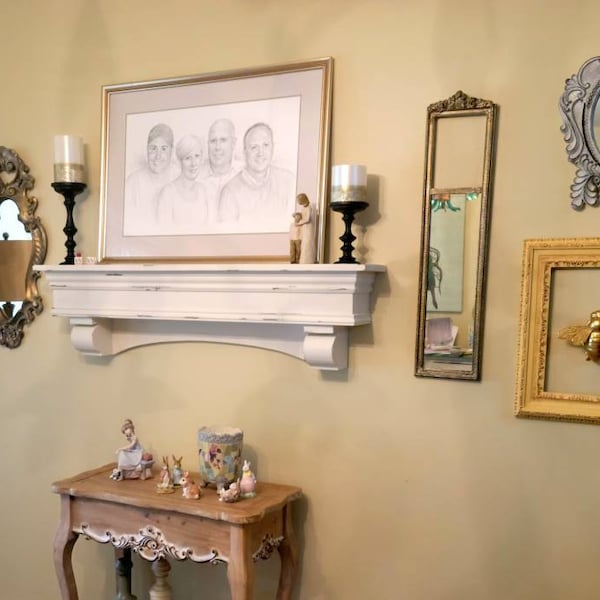 Vintage Mantle, French Country Mantle With Corbels, Fireplace Mantle ...