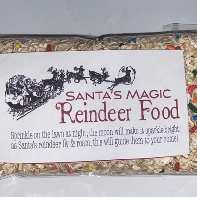 Santa's Magic Reindeer Food Printable Label Magical Reindeer Food Label ...