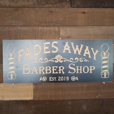 Barber Shop Sign Barber Gifts Custom Business Sign Personalized Man ...