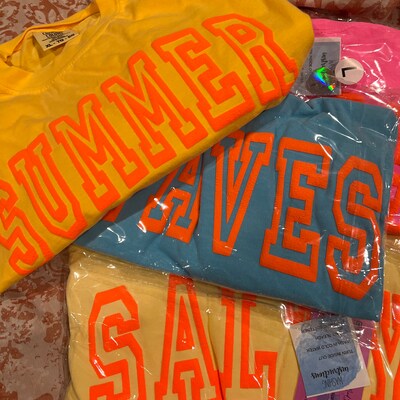 Personalized Puff Print T-shirt - Etsy