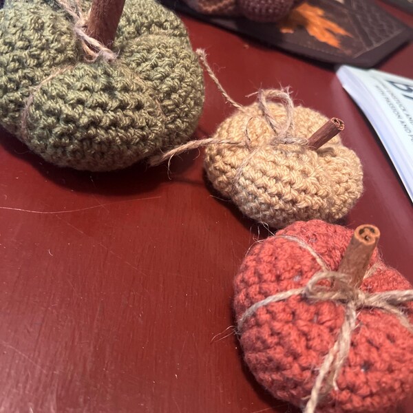 Rustic Pumpkin Trio Crochet Pattern - Etsy